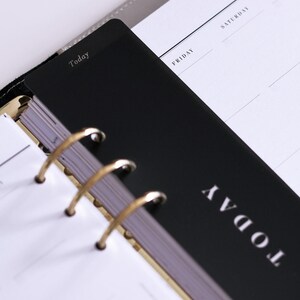 Minimal Planner Page Marker | Black Snap in Today Planner Bookmark for ...