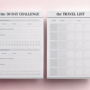 Life Planner Printable Habit Tracker Bucket List Gratitude | Etsy