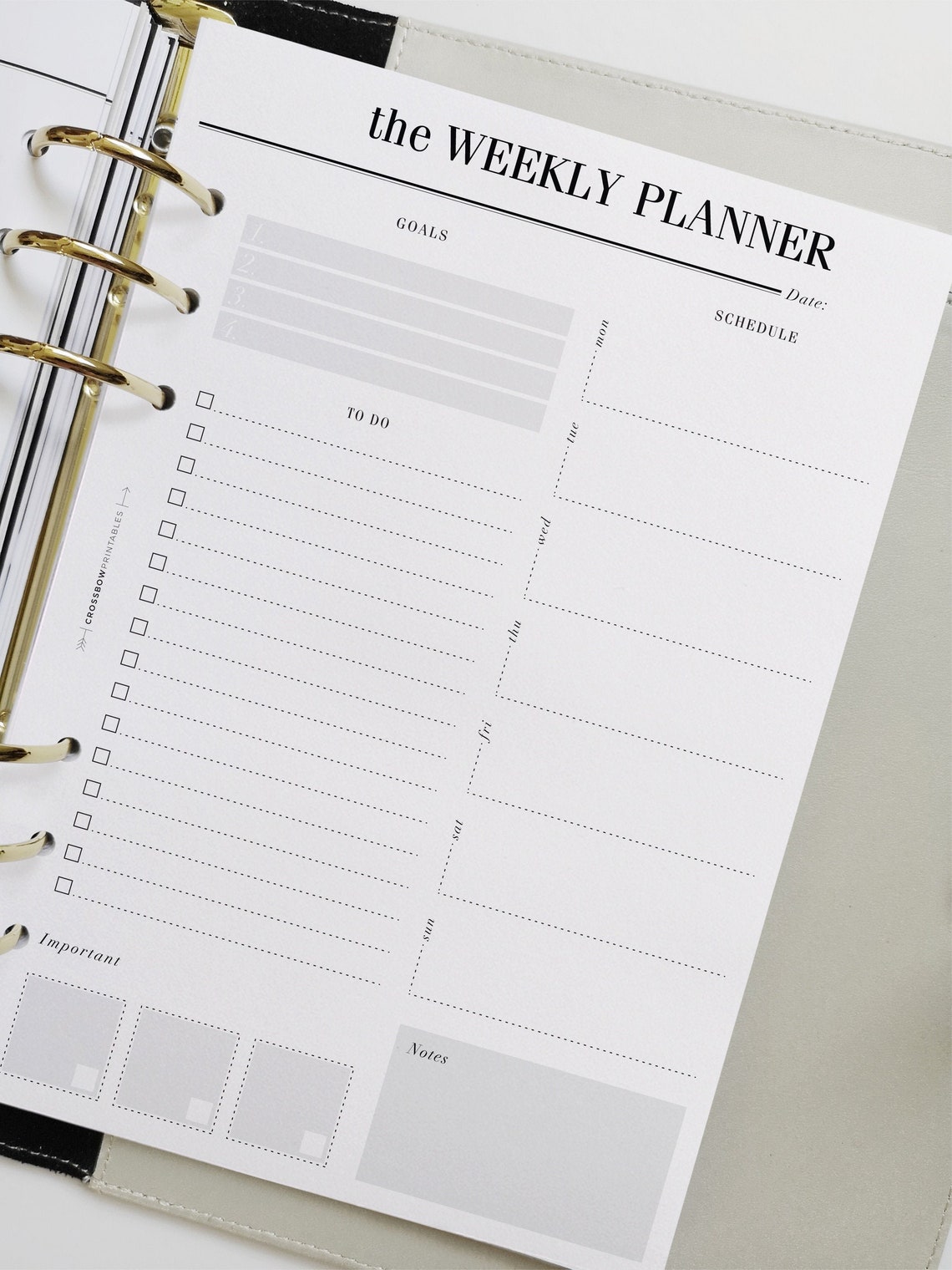 PRINTABLE Personal Wide Week on One Page Printable Weekly | Etsy