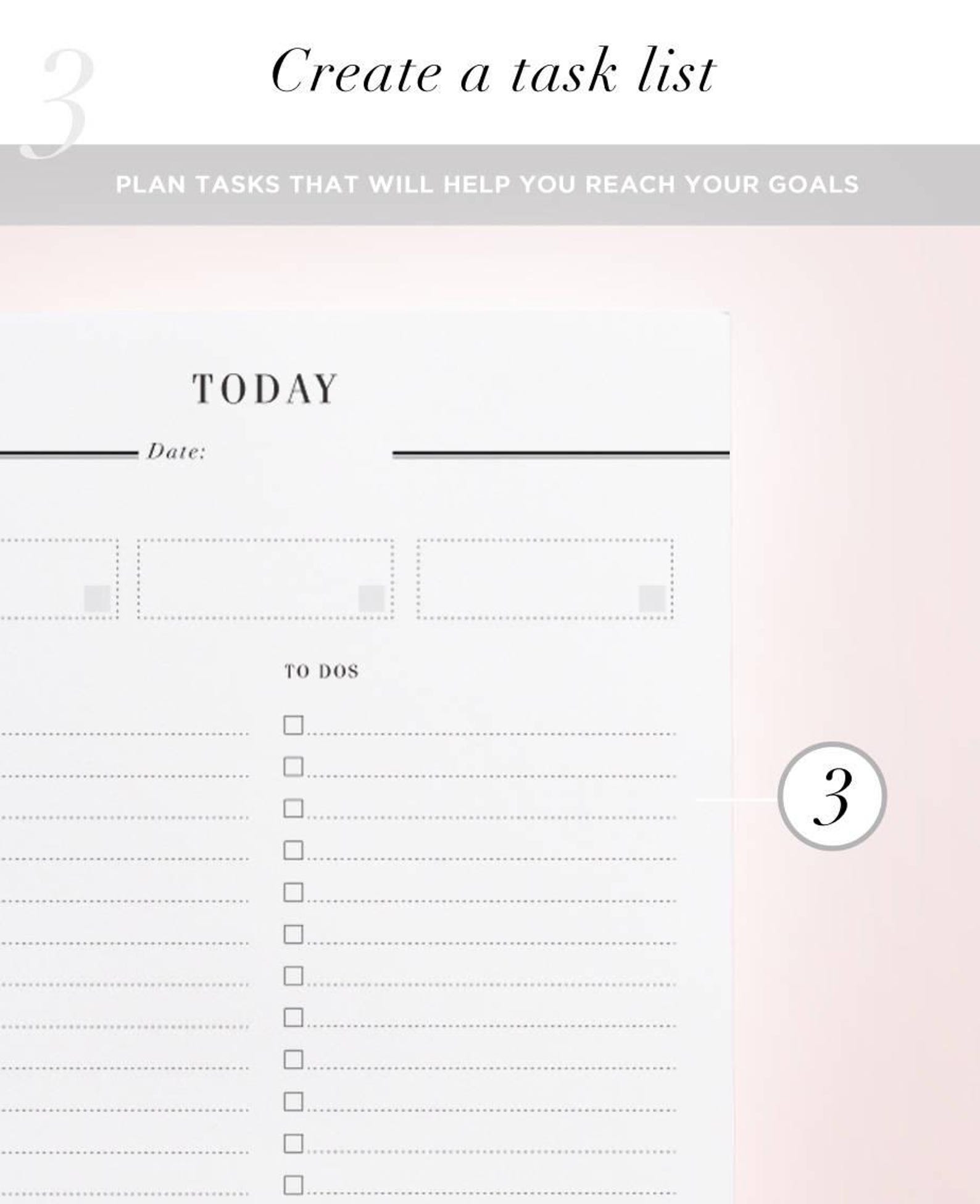 PRINTED Day on One Page Personal Planner, DO1P, Personal Daily Planner ...