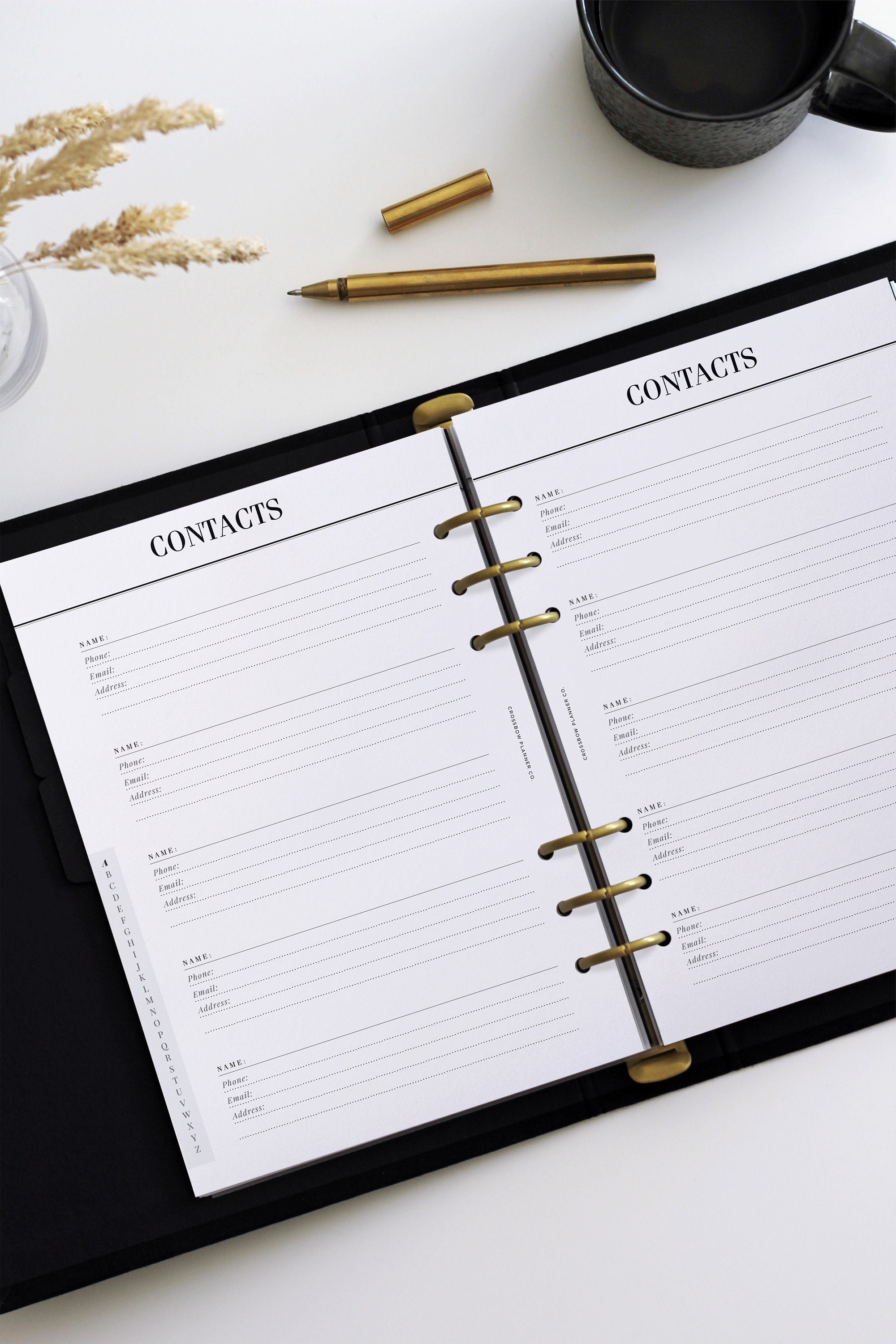 PRINTED Contacts Planner Filofax Contacts Refill Contacts - Etsy UK