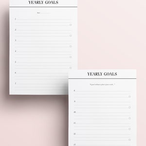 Goal Planner Printable Pages 20-page Printable Goals Journal With Habit ...
