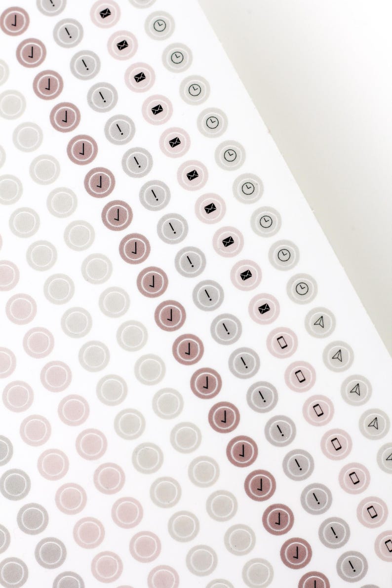 Neutral Transparent Dot Stickers Set | Mini Functional Tasks Planner ...