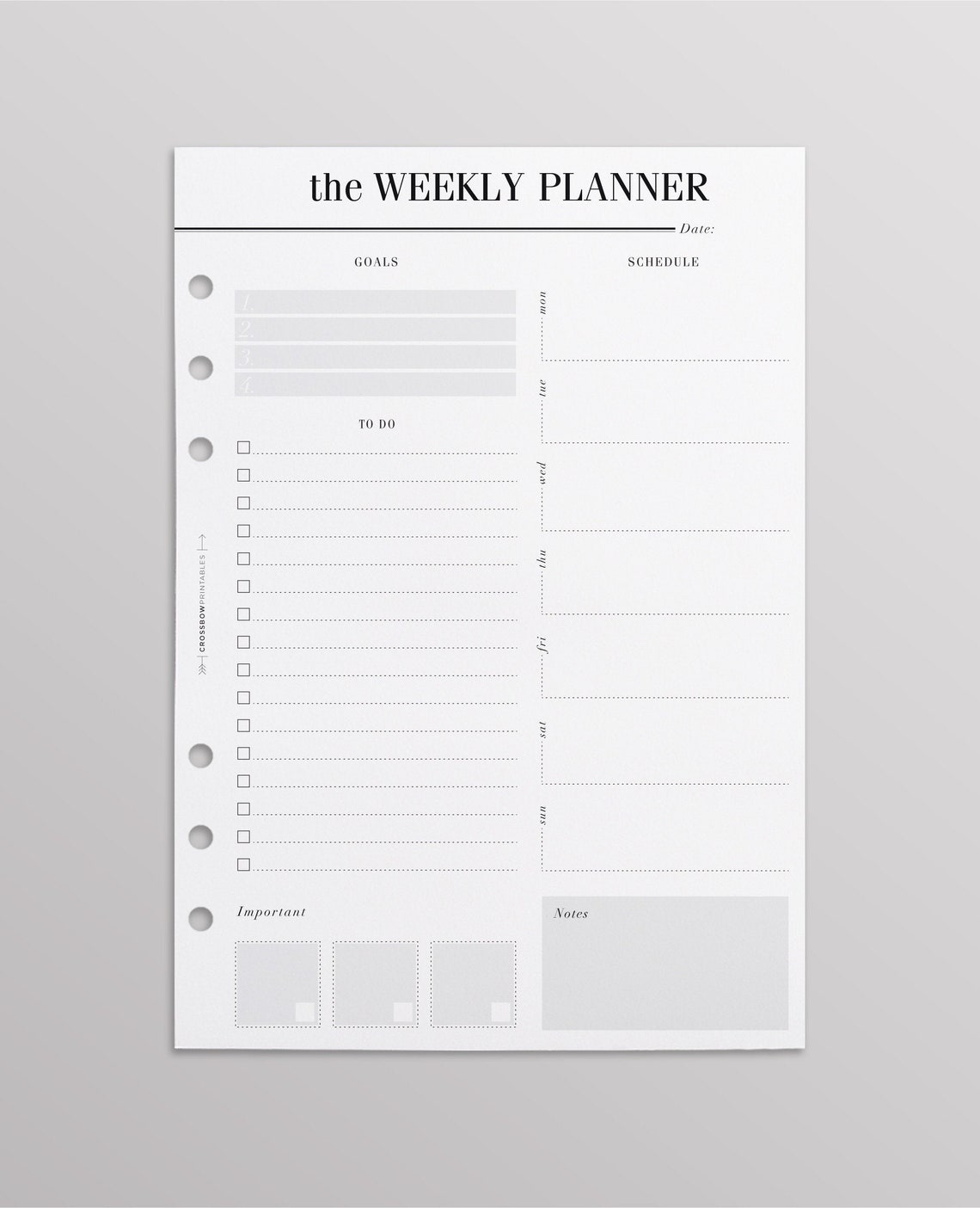 PRINTED A5 Weekly Planner Inserts Weekly to Do List Week - Etsy