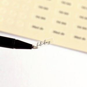 Clear Typographic Sticker Set | Transparent Planner Stickers | Minimal ...