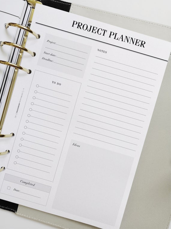 PRINTABLE Personal Wide Printable Project Planner Printable | Etsy UK