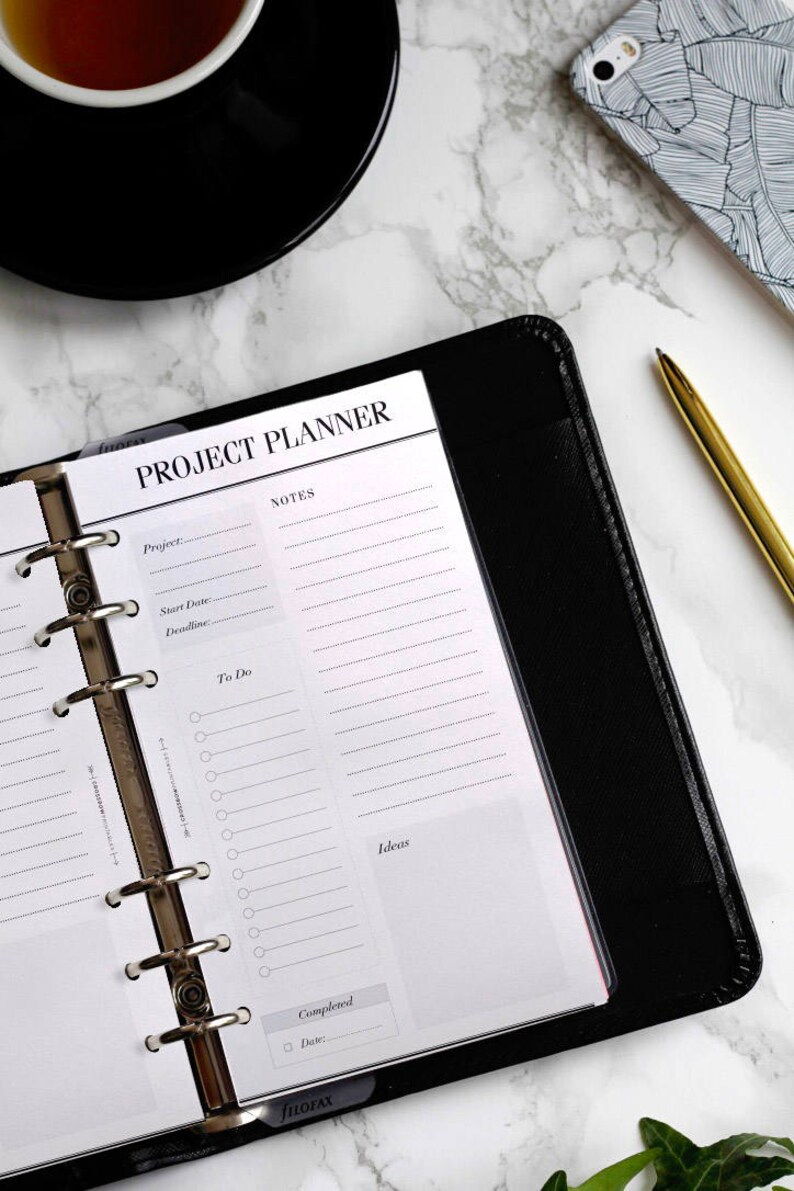 PRINTED Personal Size Planner Inserts Project Planner Pages Etsy