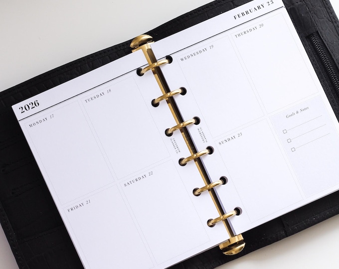2025-2026 Pocket Weekly Planner Inserts, Mid Year Printed Planner ...
