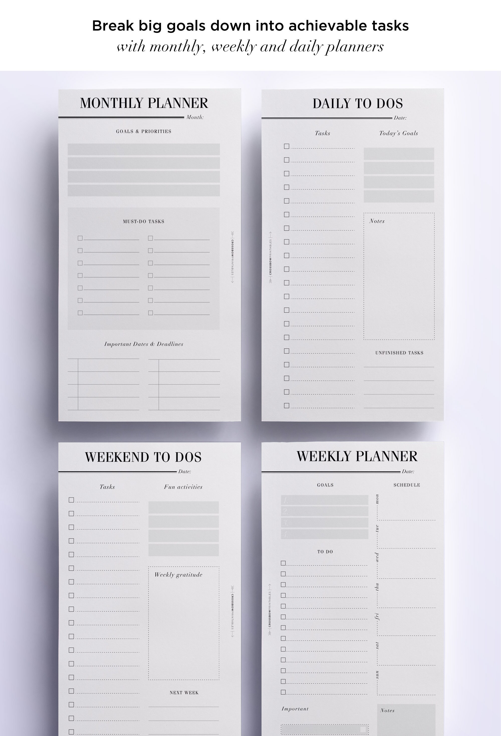 ULTIMATE Personal Planner Inserts Bundle: Planner Starter Kit - Etsy