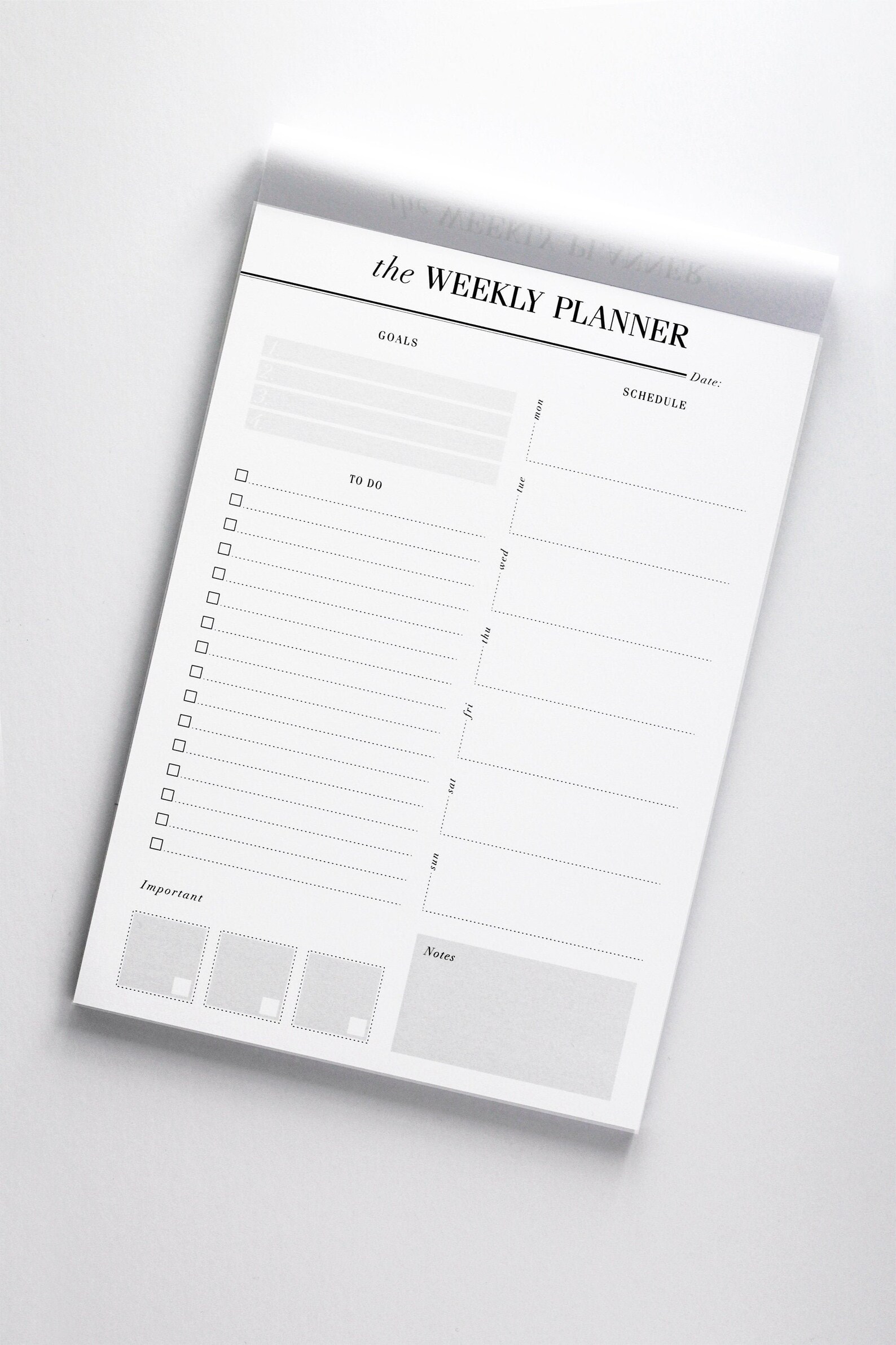 Weekly Planner Notepad / Desk Pad Planner / to Do List Notepad - Etsy