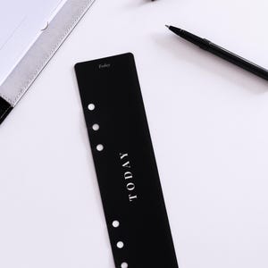 Minimal Planner Page Marker | Black Snap in Today Planner Bookmark for ...