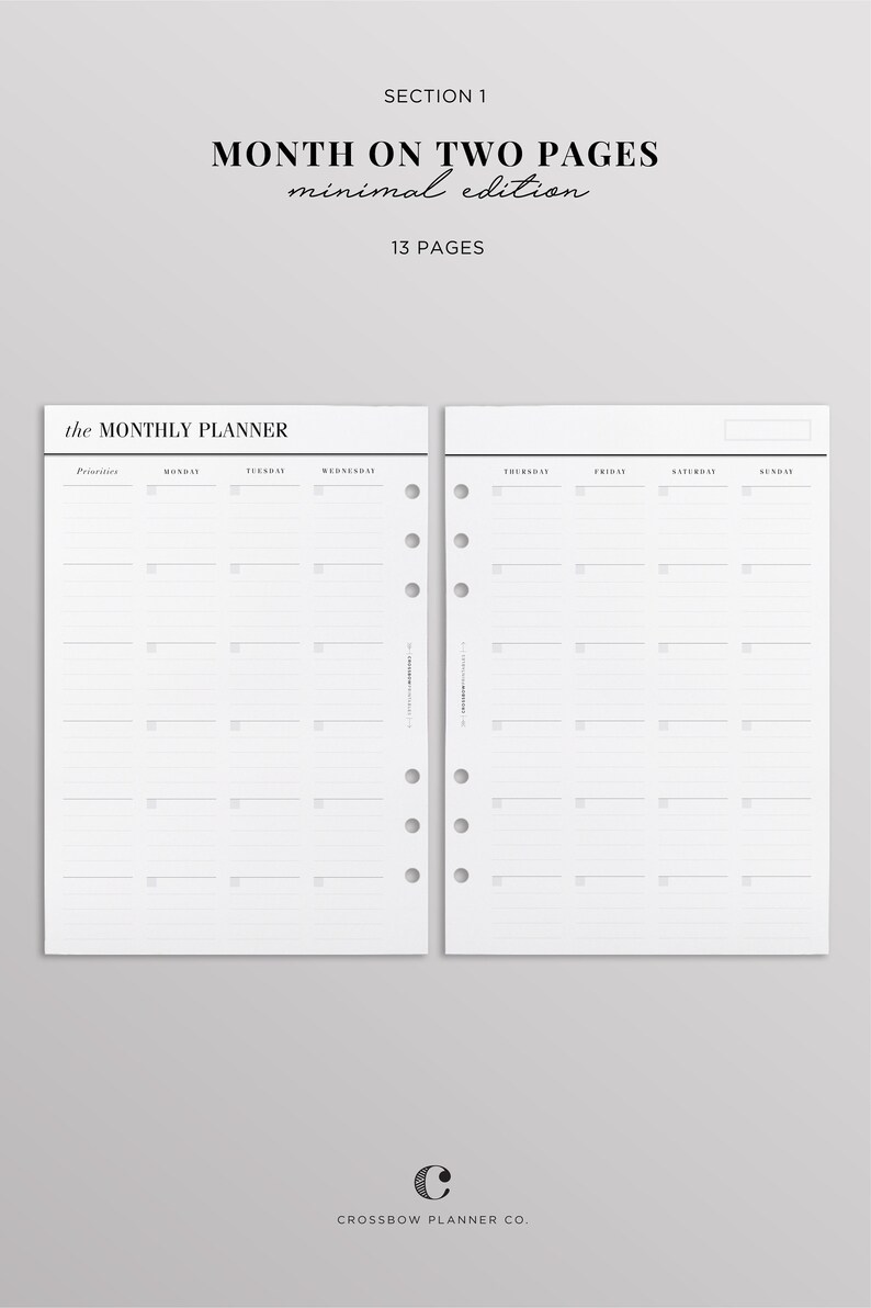 A5 Planner Starter Kit Planner Inserts Set Printed Planner - Etsy