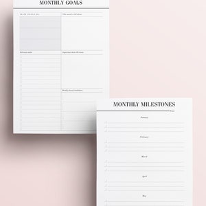 Goal Planner Printable Pages 20-page Printable Goals Journal With Habit ...