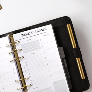 PRINTED Personal Size Weekly Planner Inserts Week on One Page Personal ...