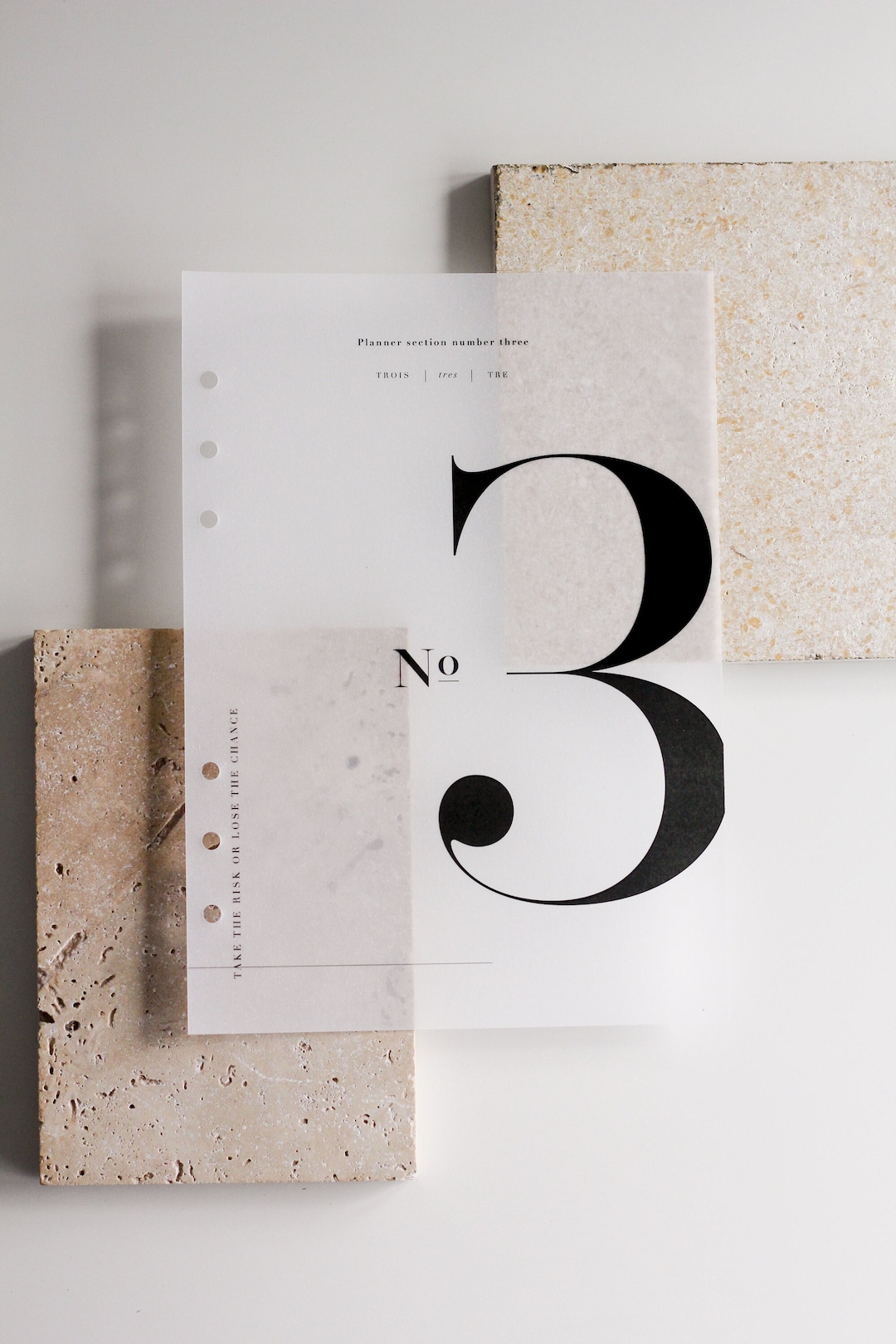 Minimal Section Planner Dashboards | 6 Vellum A5 Planner Inserts for ...