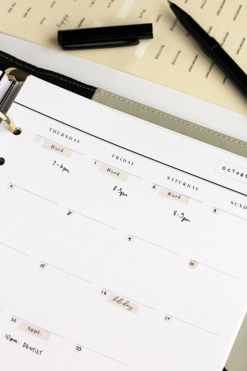 Clear Typographic Sticker Set | Transparent Planner Stickers | Minimal ...