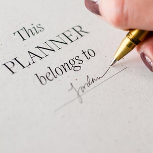 Luxe Planner Dashboard for A5, Personal & Pocket 'this Planner Belongs ...