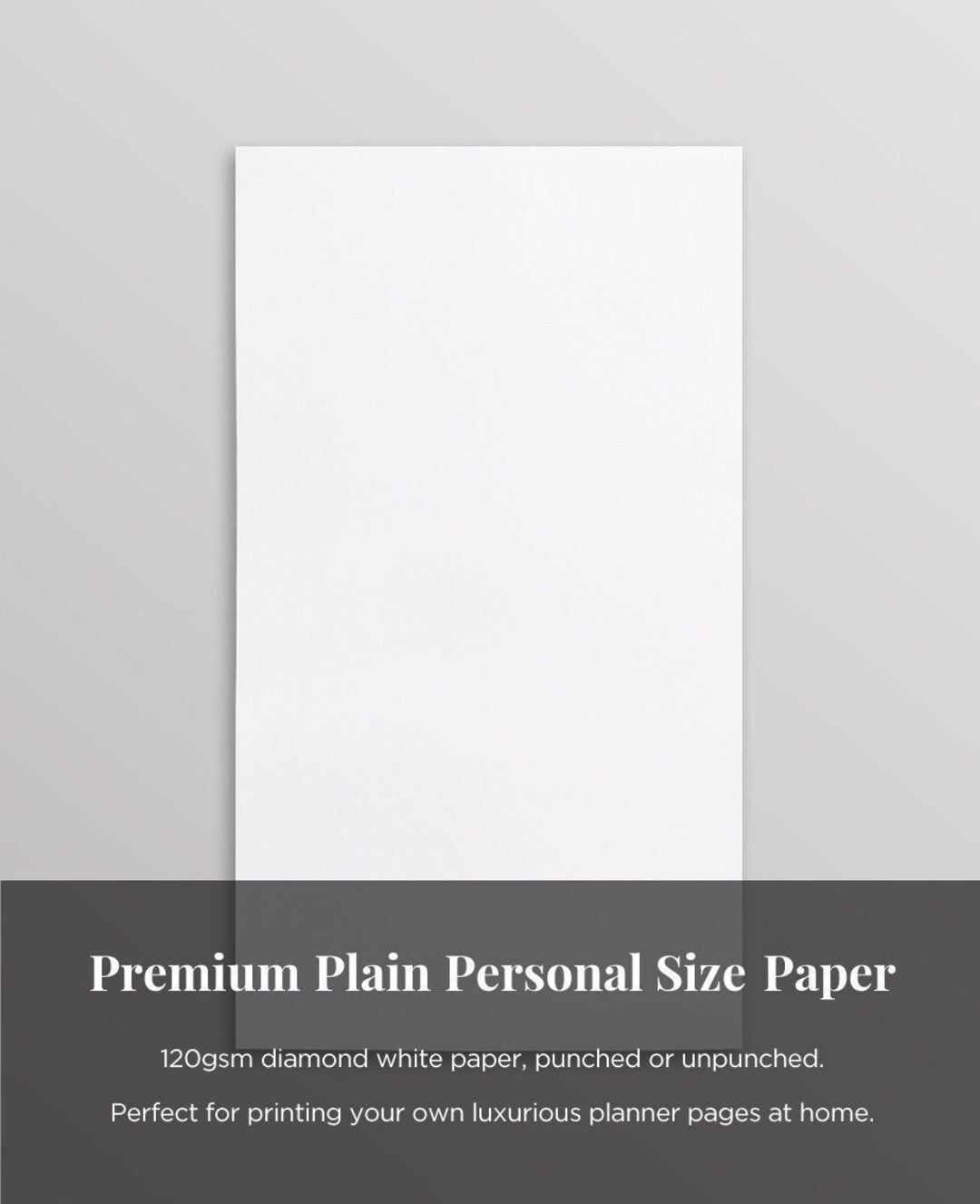 Plain Filofax Personal Size Paper 120gsm, Premium Paper, 6-hole Punched ...