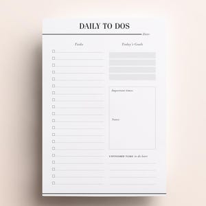 To Do List Notepad / Daily Planner Desk Pad / A5 Desk Planner, Work to ...