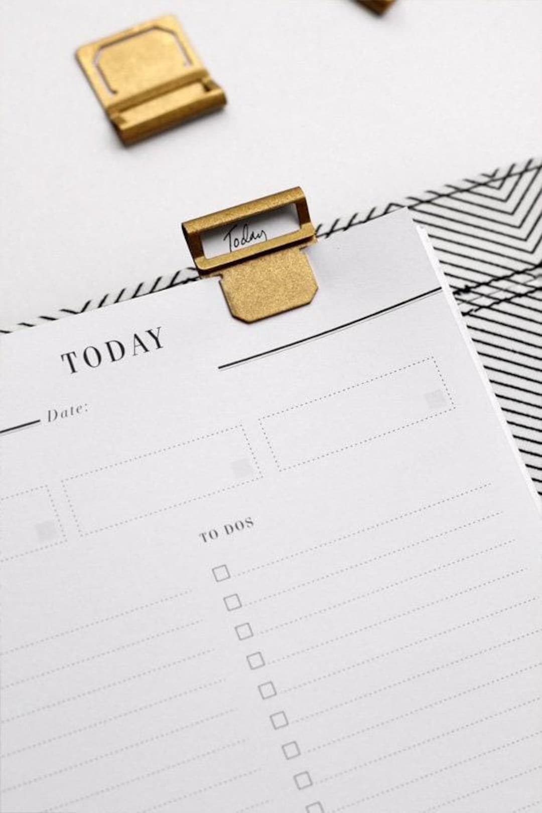 Gold Tabs | Set of 6 - Minimal Planner Accessories, Create Custom ...