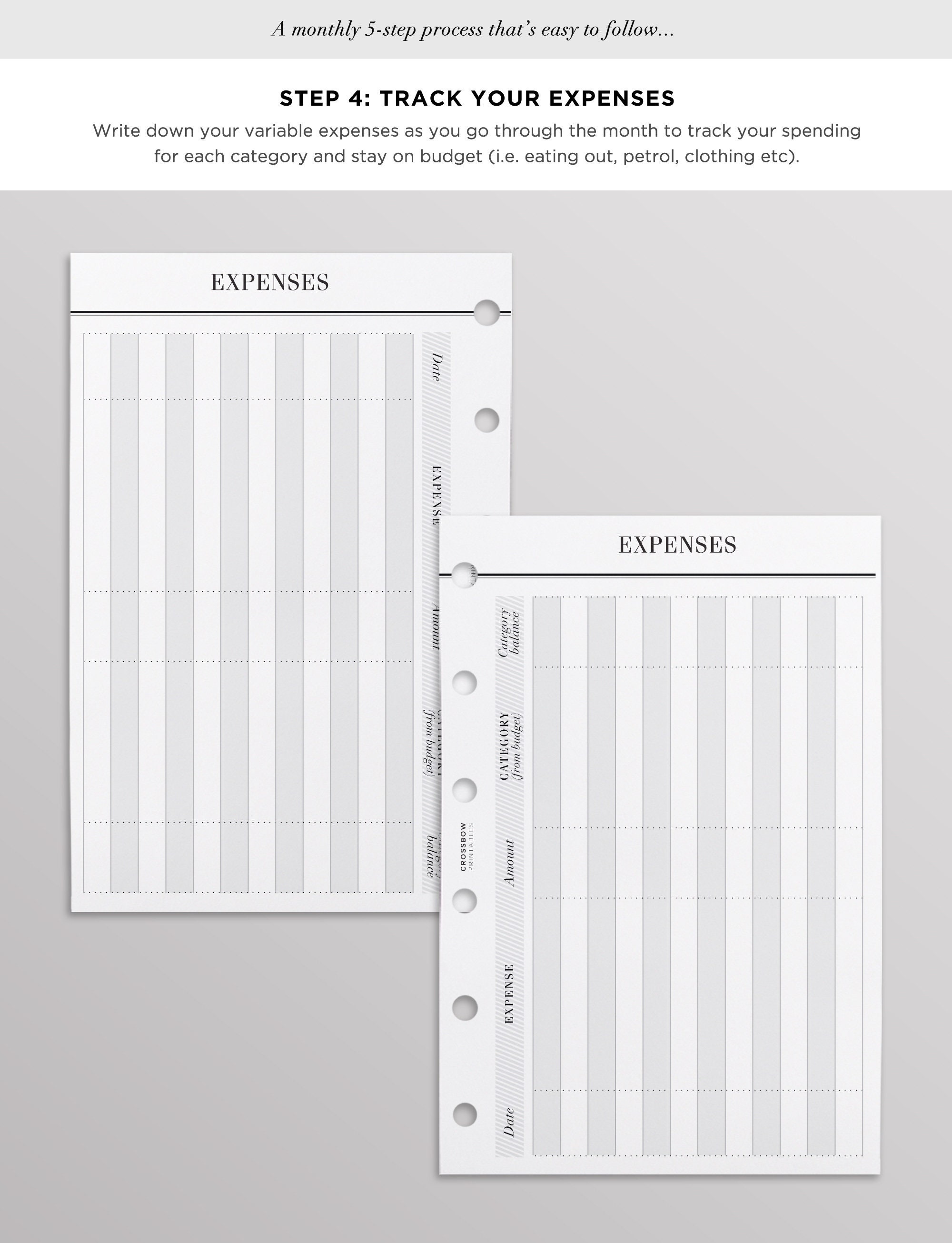 PRINTED Budget Planner Pocket Planner Inserts, 62-page Set, Finance ...