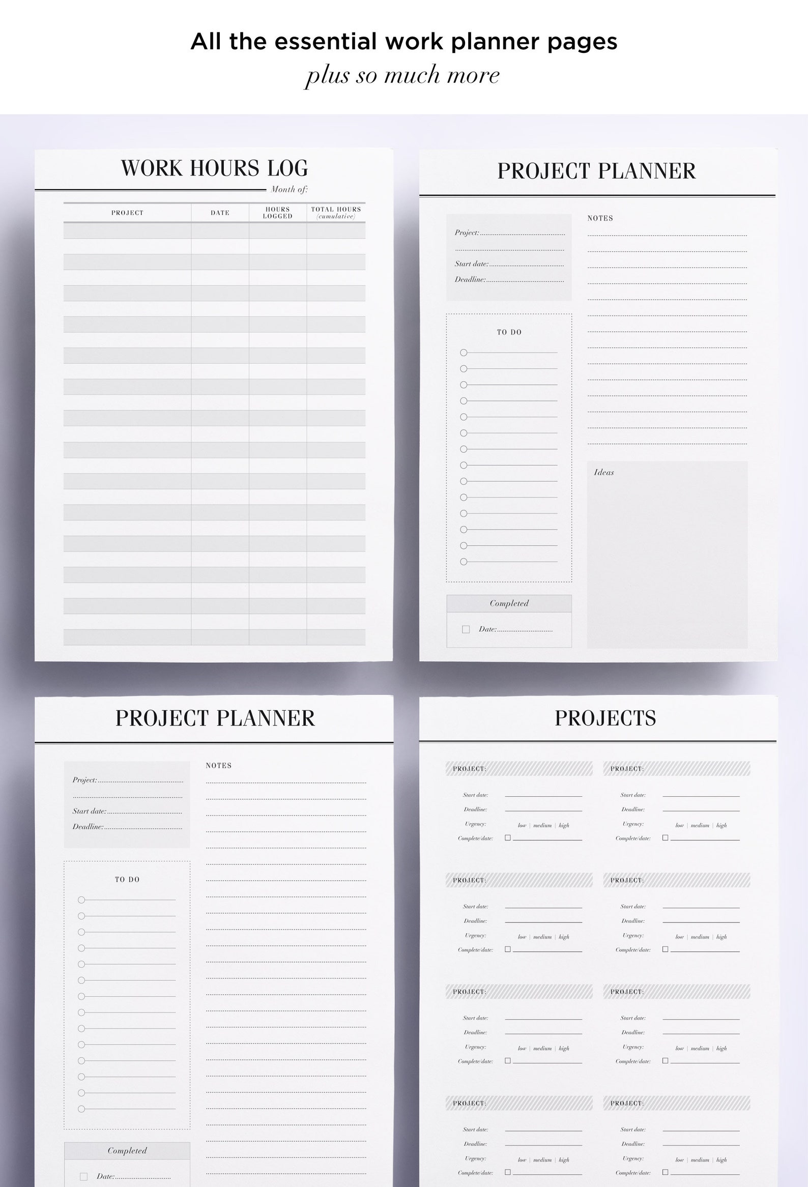 ULTIMATE Productivity to Do List Work Printable Planner Pack - Etsy UK