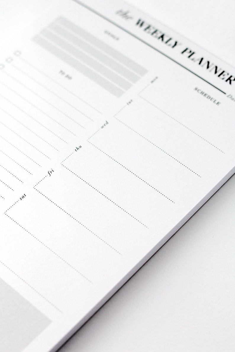Weekly Planner Notepad / Desk Pad Planner / to Do List Notepad - Etsy UK