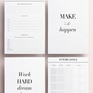 Goal Planner Printable Pages 20-page Printable Goals Journal With Habit ...