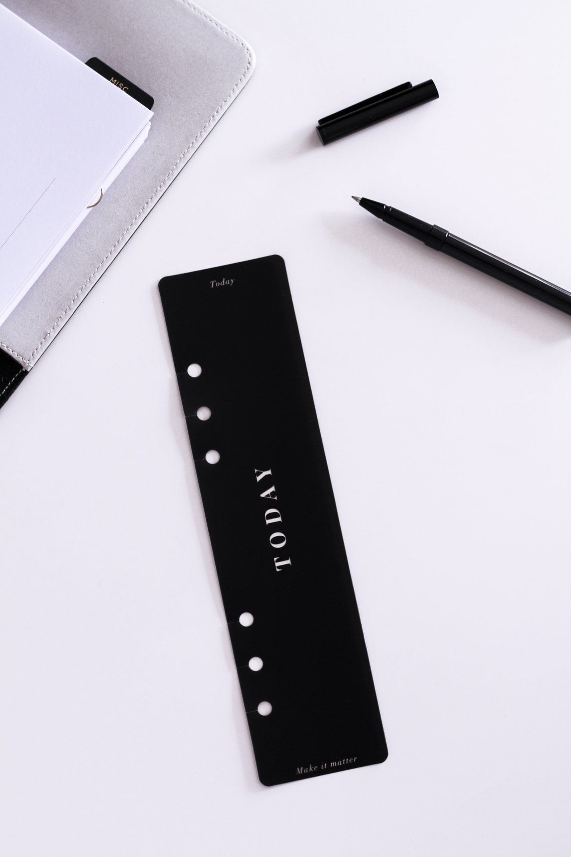 Minimal Planner Page Marker Black Snap in Today Planner - Etsy