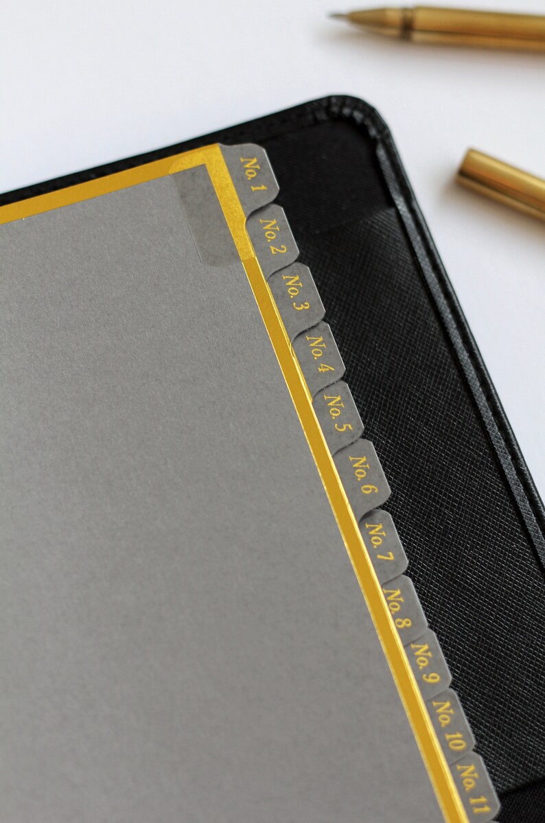 Monthly Dividers Personal Size Gold Foil Numbered Dividers - Etsy UK