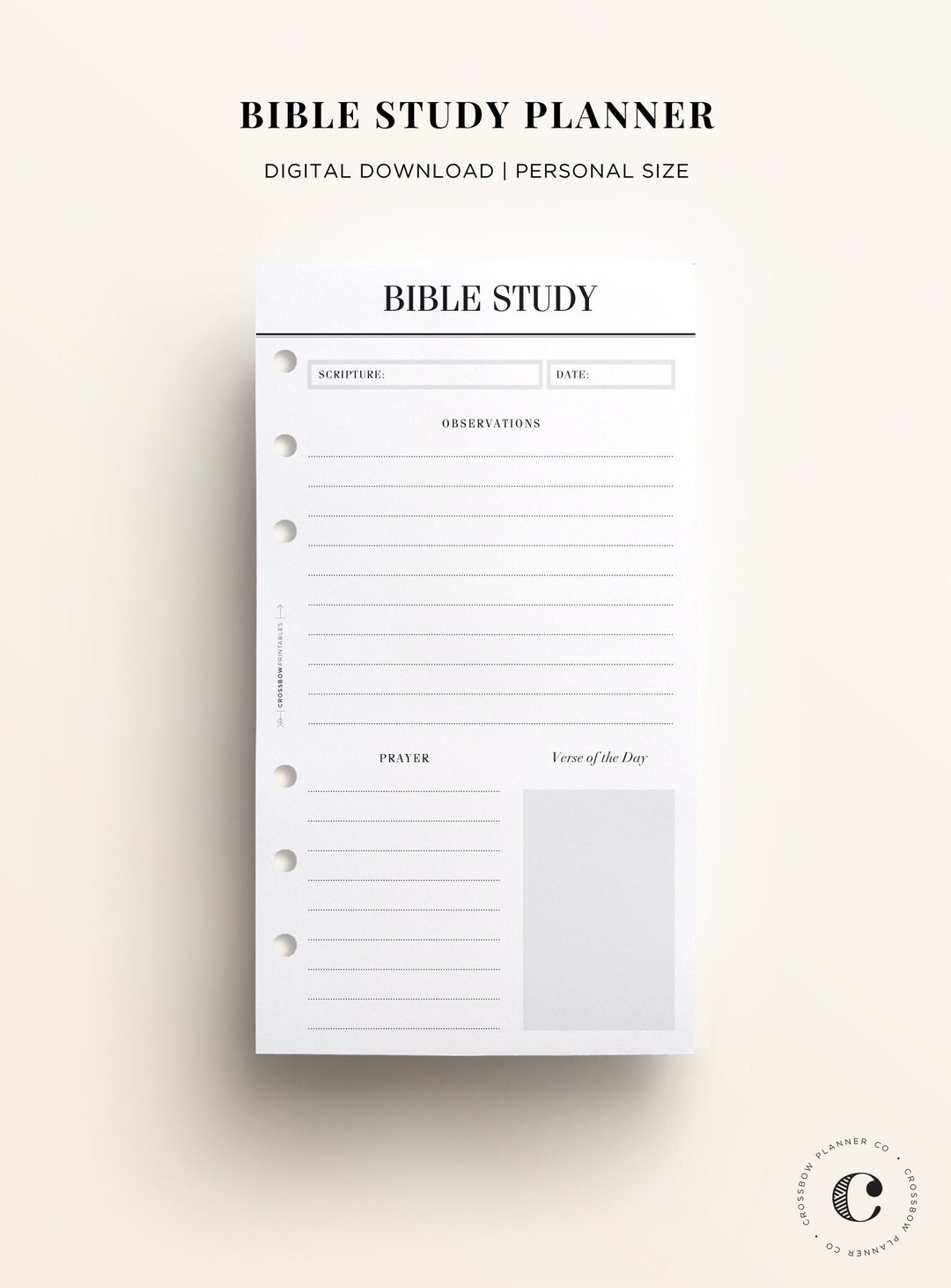 PRINTABLE PERSONAL Bible Study Printable, Prayer Journal Christian ...