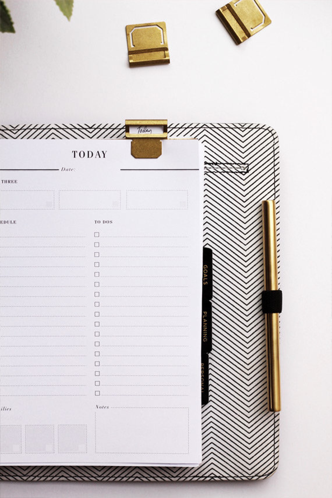 Gold Tabs Set of 6 Minimal Planner Accessories Create - Etsy