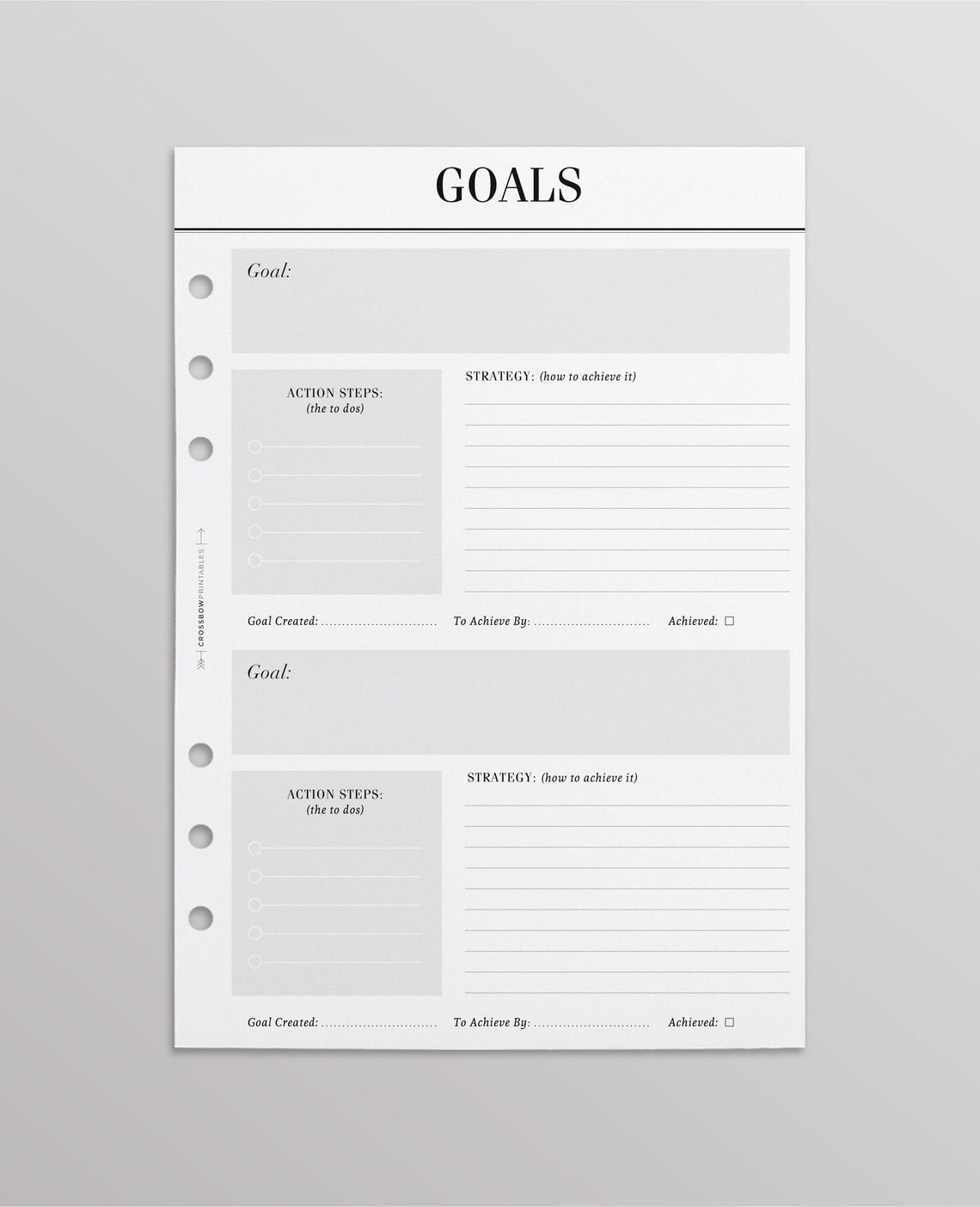 PRINTED Goal Planner Habit Tracker Goal Setting Goal - Etsy