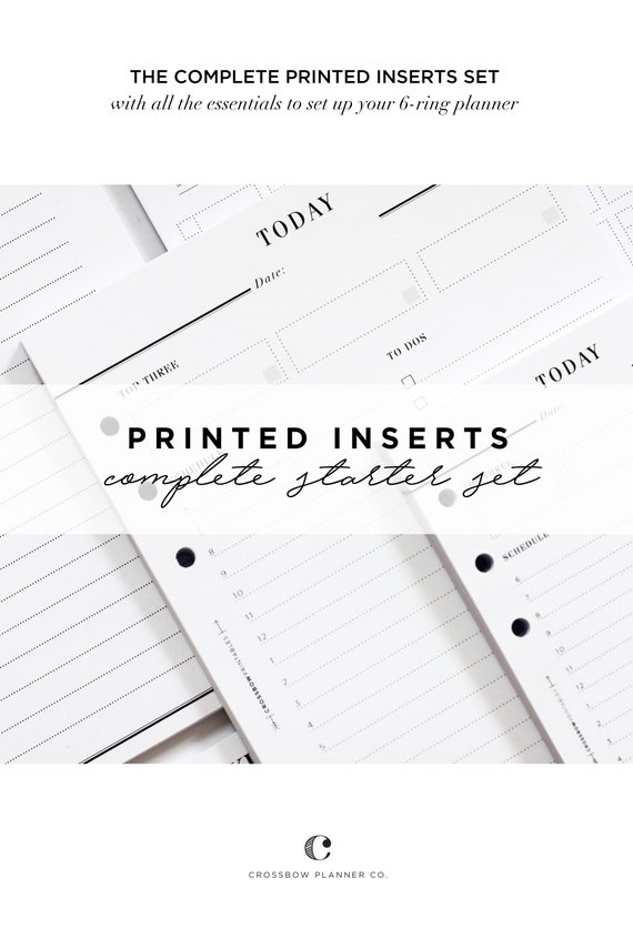 A5 Planner Starter Kit Planner Inserts Set Printed Planner - Etsy