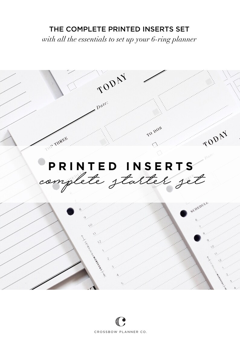 A5 Planner Starter Kit Planner Inserts Set Printed Planner - Etsy
