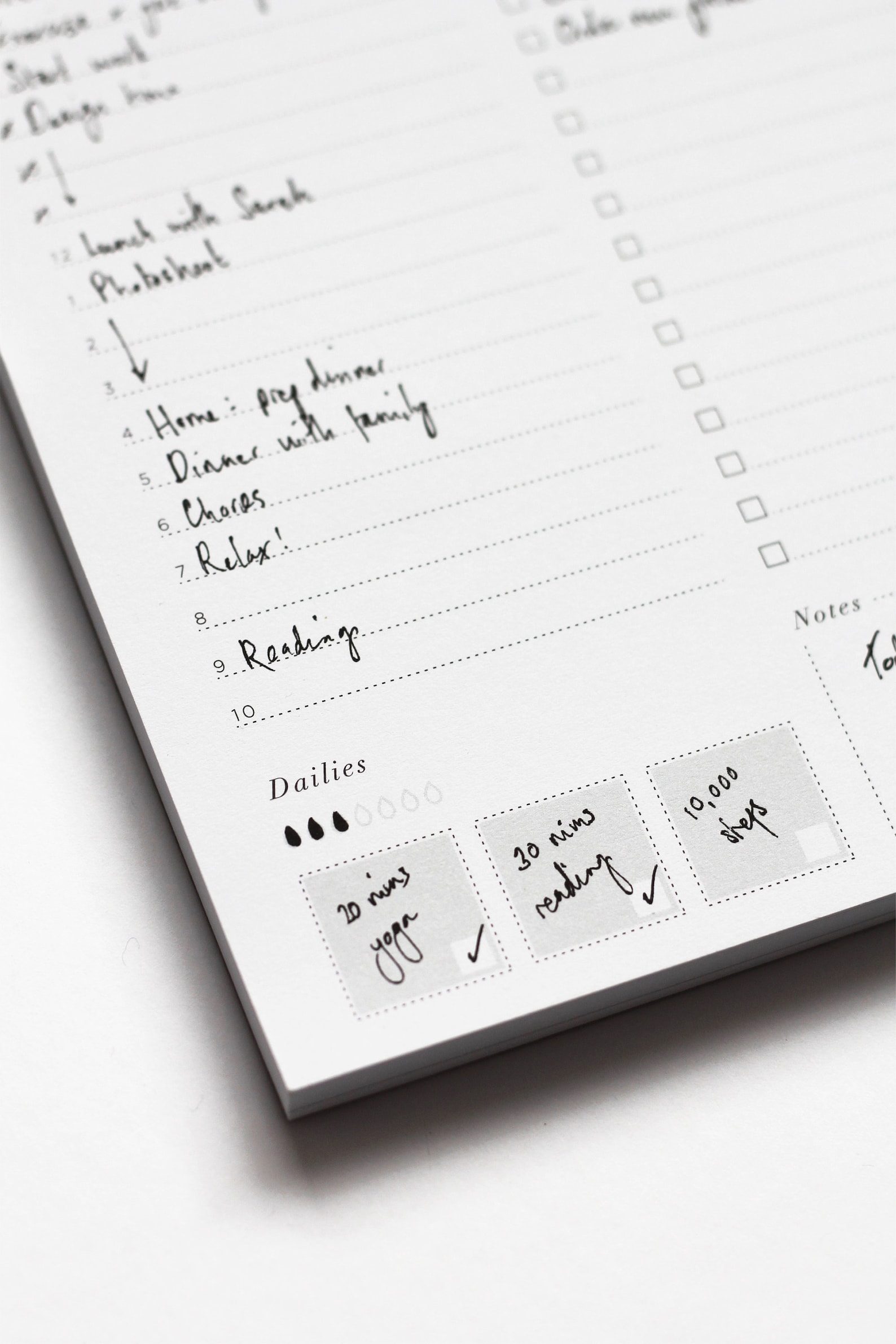 Daily Desk Pad Minimal to Do Notepad Daily Planner Notepad - Etsy