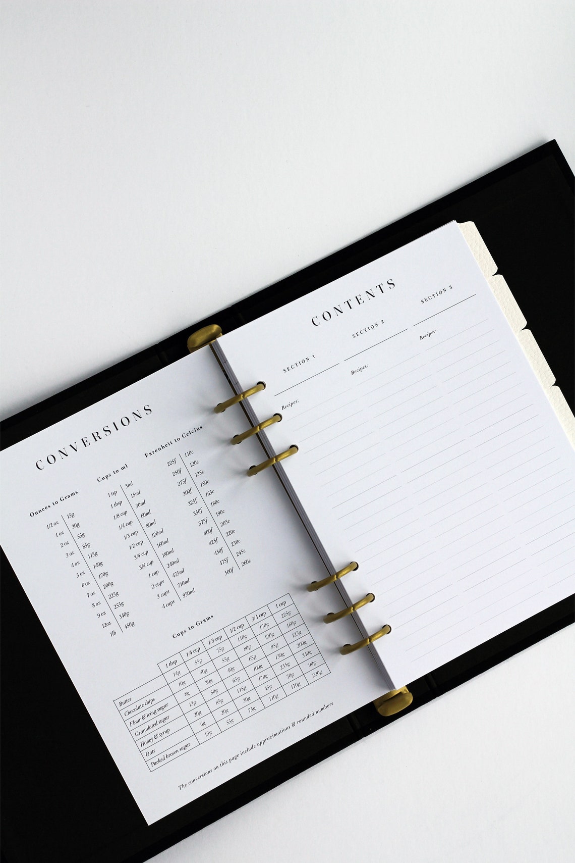 Recipe Inserts A5 Minimal Recipe Binder Refills 82 Pages - Etsy