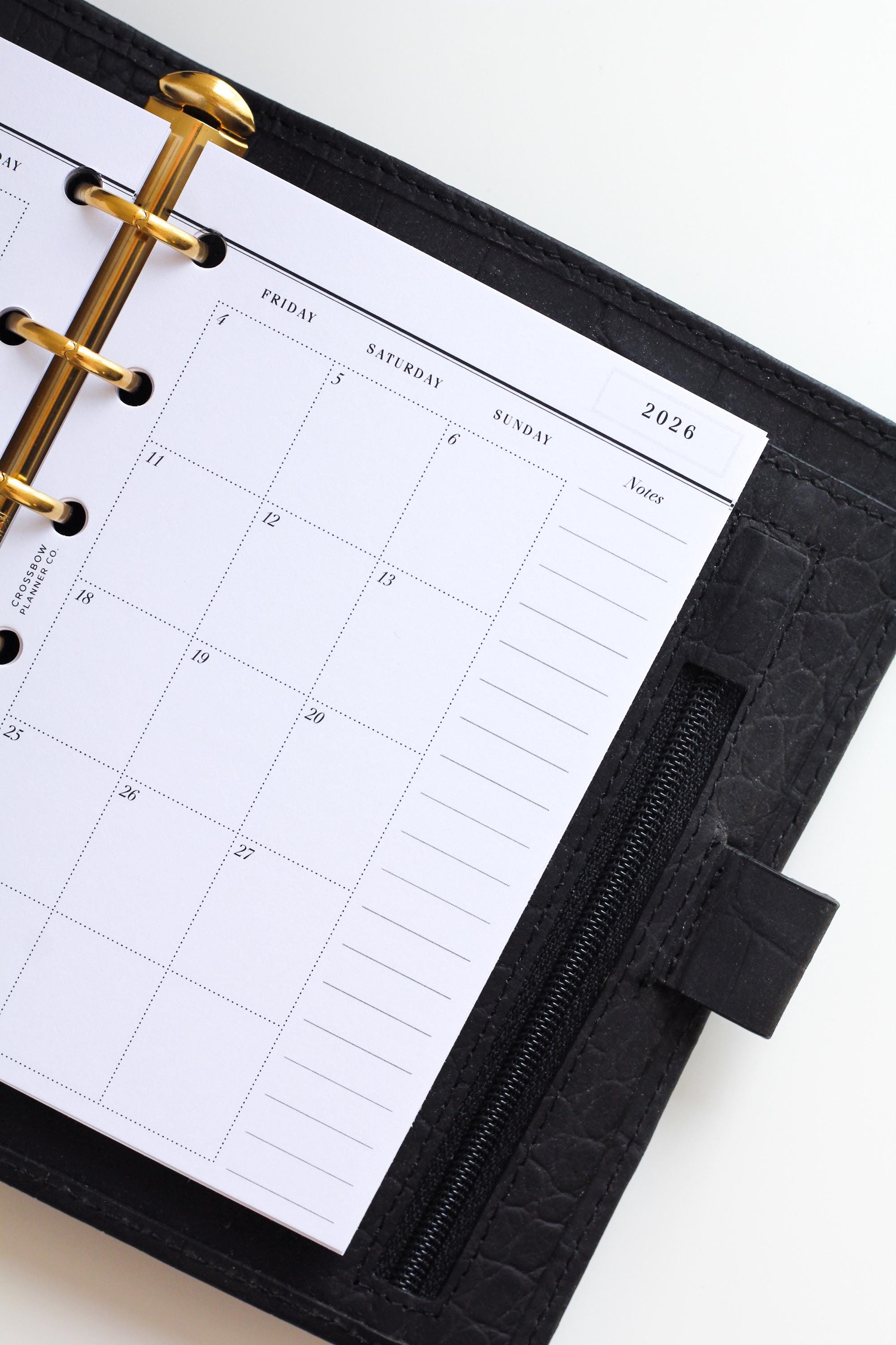 Filofax Pocket Inserts 2026 Pocket Weekly Planner Refill - Week On Two ...