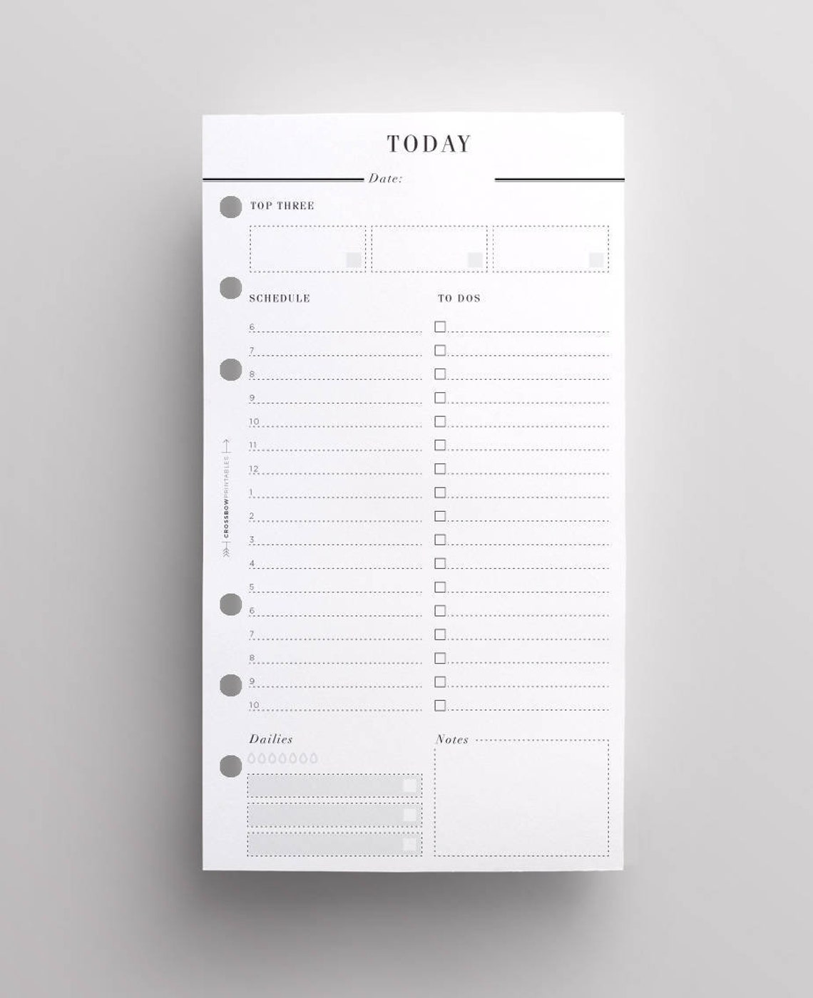 PRINTED Day on One Page Personal Planner DO1P Personal Daily | Etsy