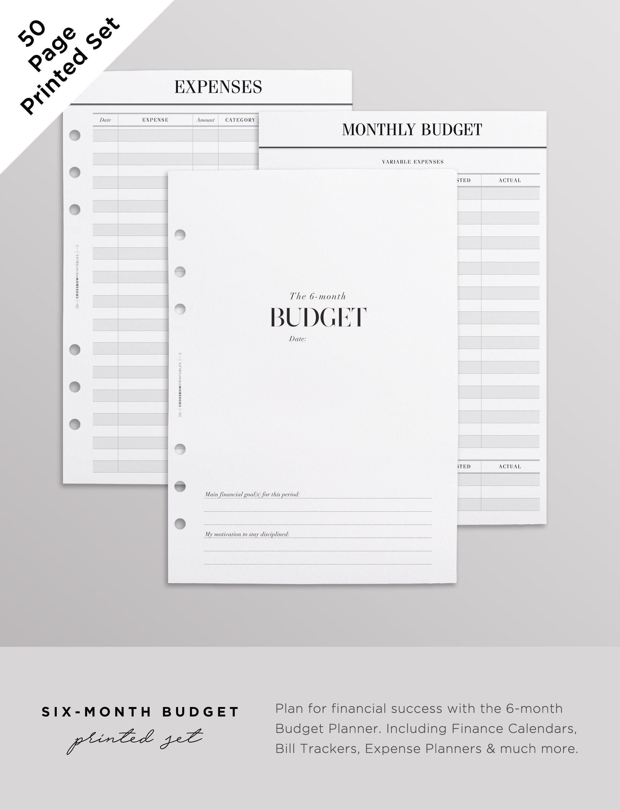 PRINTED A5 Budget Planner Inserts uk Monthly Budget Finance | Etsy