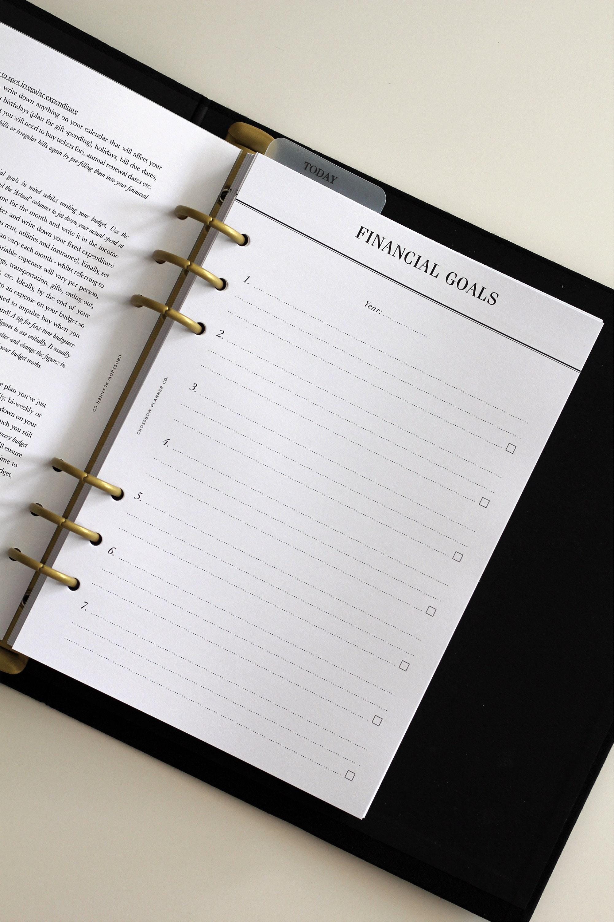 12 Month Budget Planner Inserts | A5 Financial Planner Inserts, Bill ...