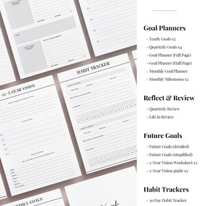 Goal Planner Printable Pages 20-page Printable Goals Journal With Habit ...