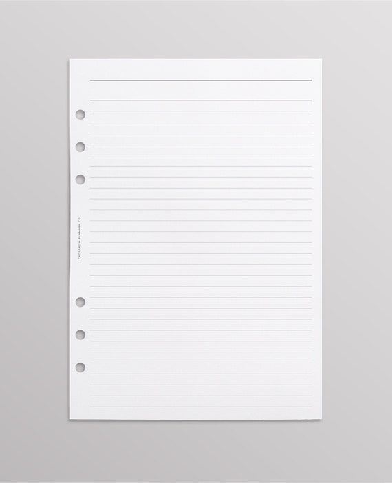 PRINTED Blank Tracker Insert A5 Customisable Table Insert | Etsy