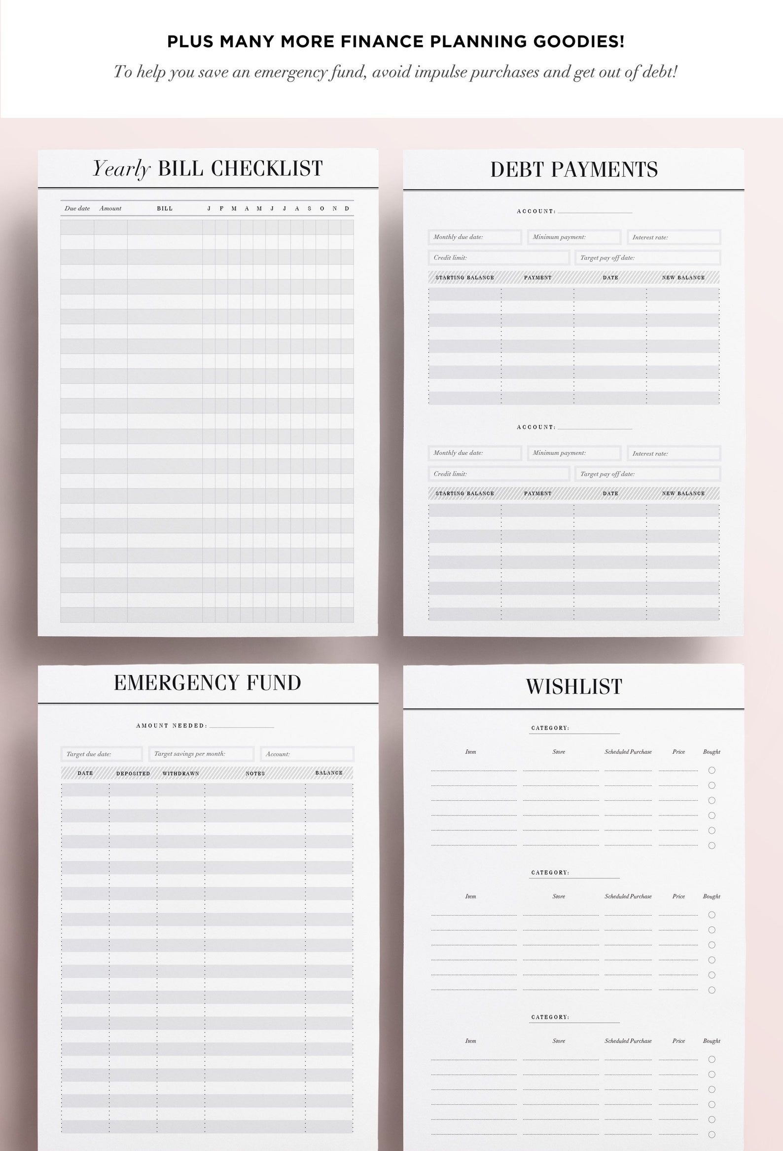 Ultimate Budget Planner Printable X 14 Pages Including - Etsy
