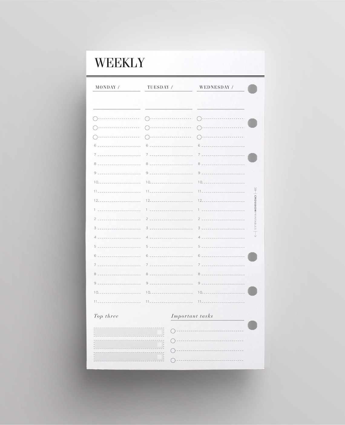 PRINTED WO2P Vertical Edition Personal Size Weekly Planner - Etsy