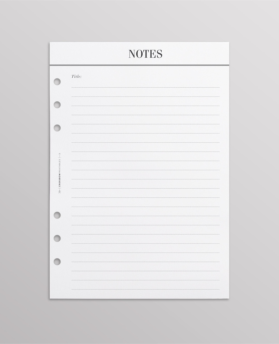 PRINTED Notes Planner Refill Pages A5 | Printed Planner Inserts | Louis ...