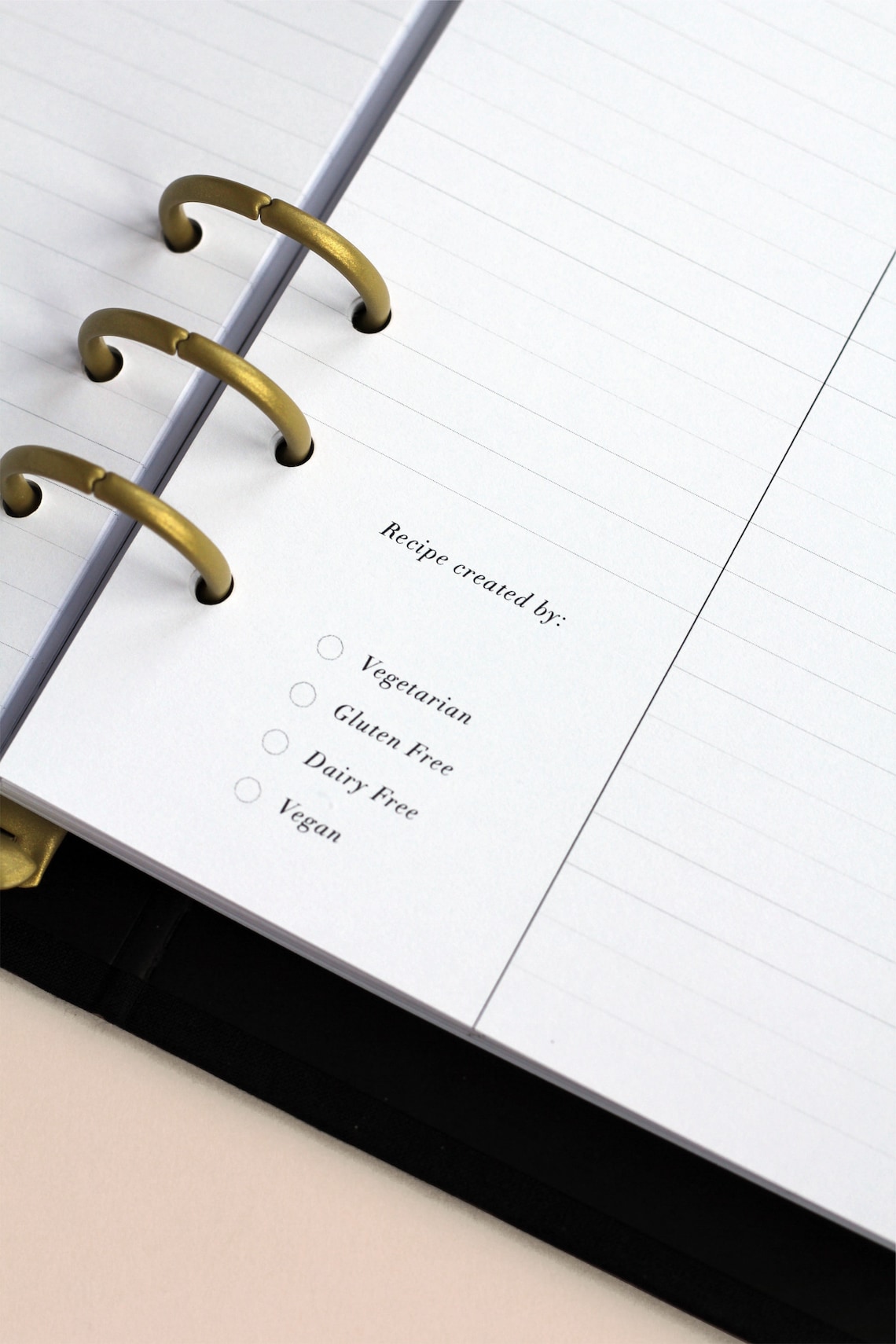 Recipe Inserts A5 Minimal Recipe Binder Refills 82 Pages - Etsy