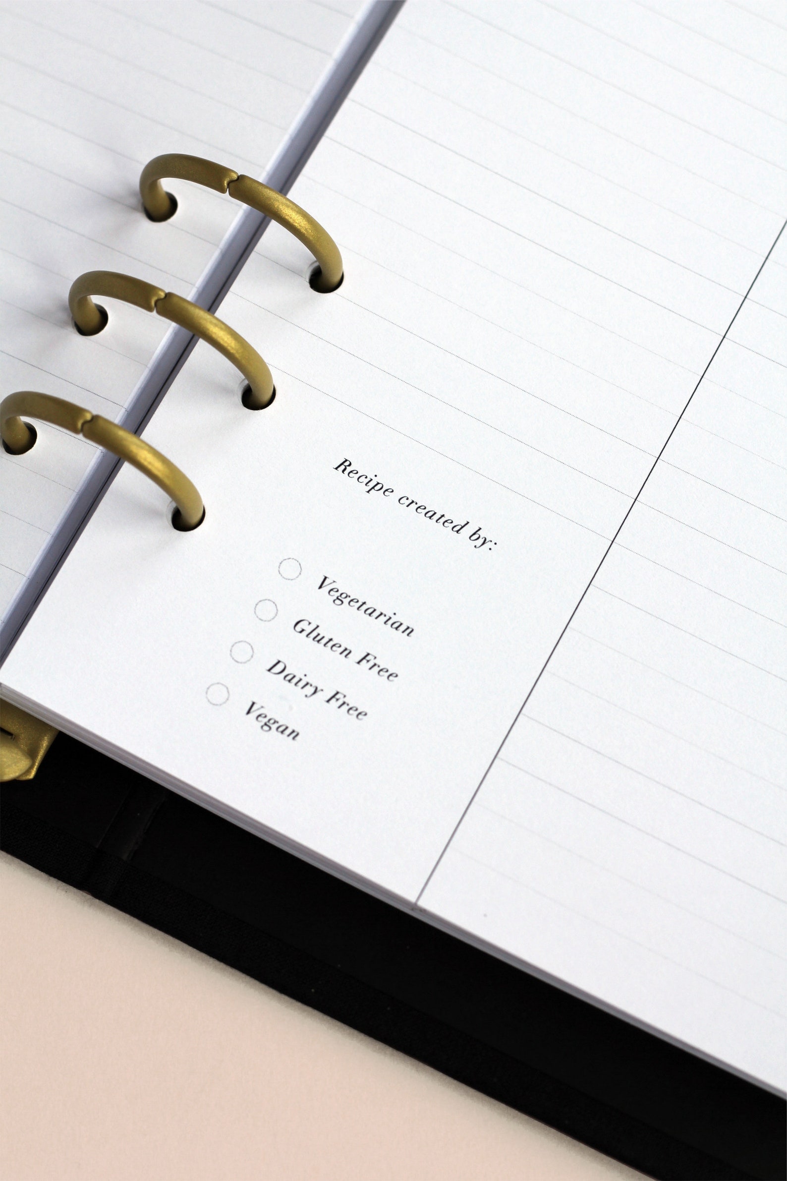 Recipe Inserts A5 Minimal Recipe Binder Refills 82 Pages - Etsy