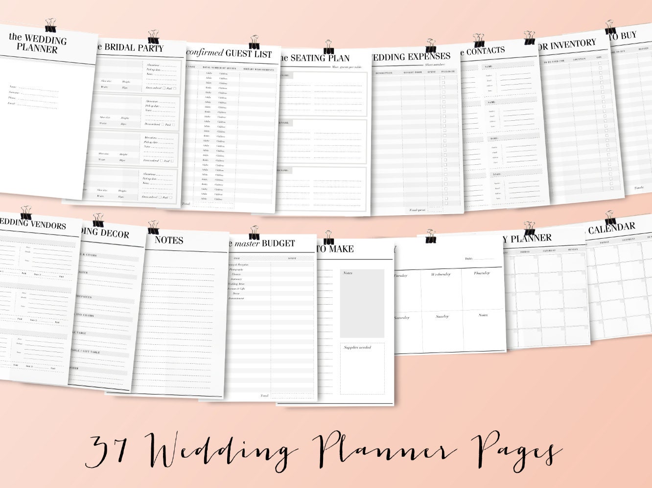 Calendars & Planners Paper & Party Supplies Paper Budget A4Letter ...