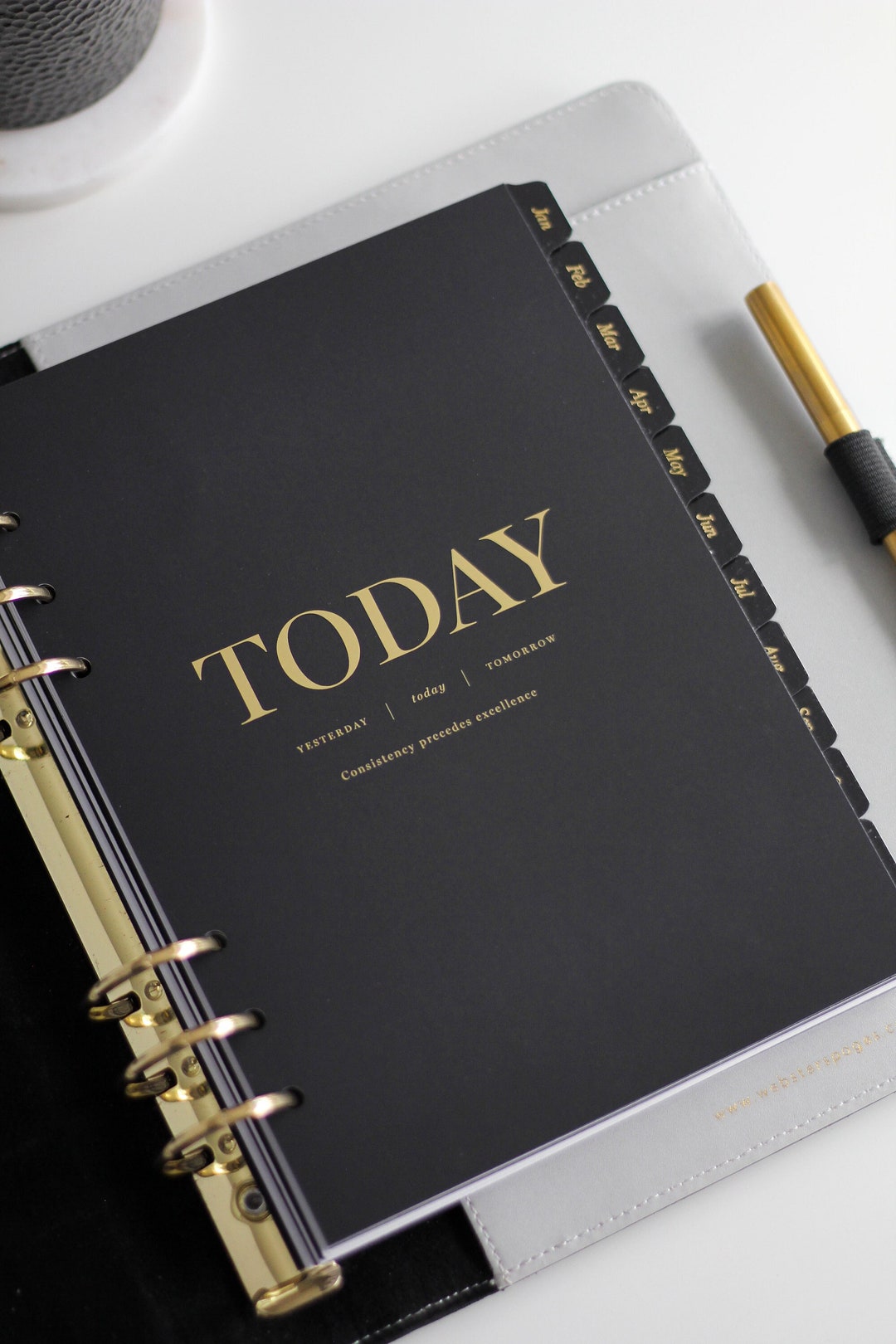 Today Gold Foil Planner Dashboard A5, Personal or Pocket Size Today ...